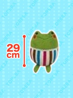 コロコロココロ ぬいぐるみL カエル／ウサギ／リス 29cm B．カエル（あお） | オンラインクレーンゲーム トレバ2D